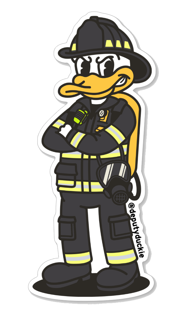 Deputy Duckie - Fire-Fighter Turnout Duckie (Black)