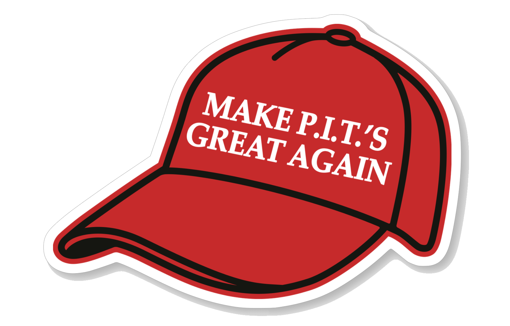 Deputy Duckie - Red Hat Sticker - Make P.I.T.'s Great Again