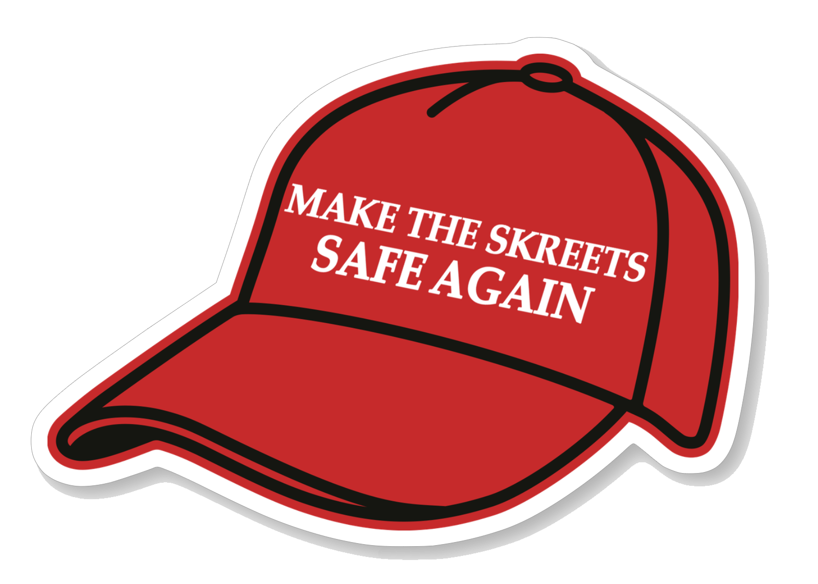 Deputy Duckie - Red Hat Sticker - Make The Skreets Safe Again