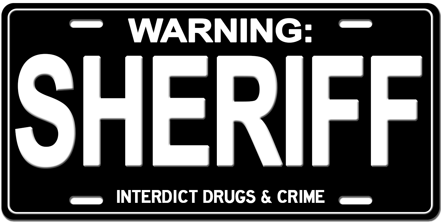 Deputy Duckie - "SHERIFF" Embossed License Plate