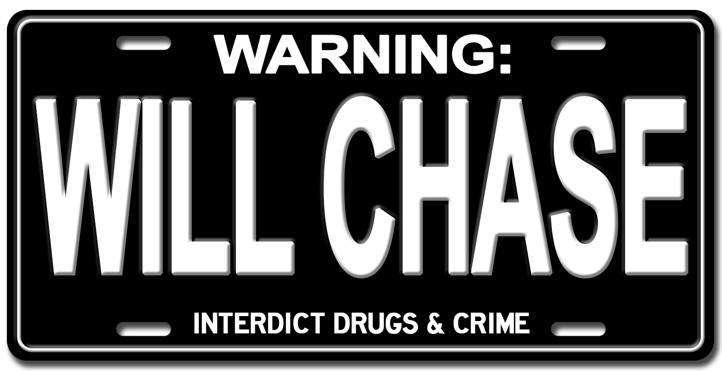 Deputy Duckie - "WILL CHASE" Police License Plate